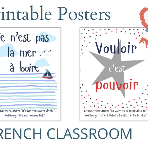 French Posters for Classroom - Etsy