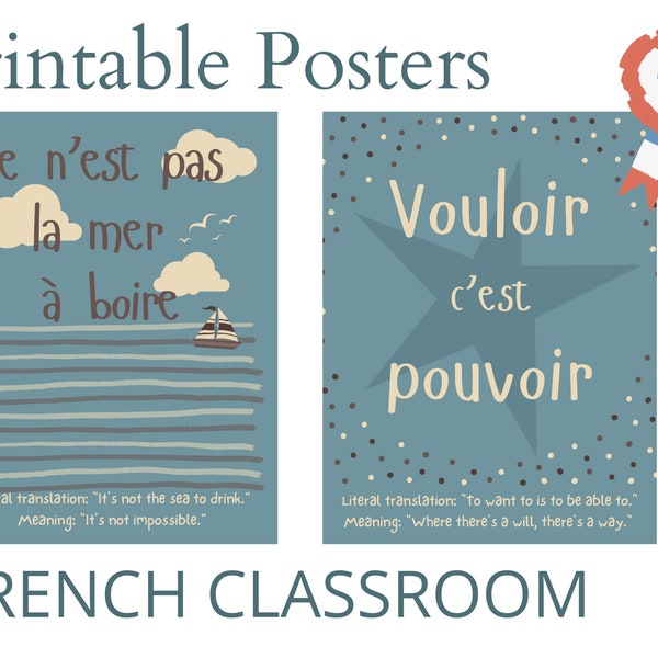 French Language Posters - Etsy