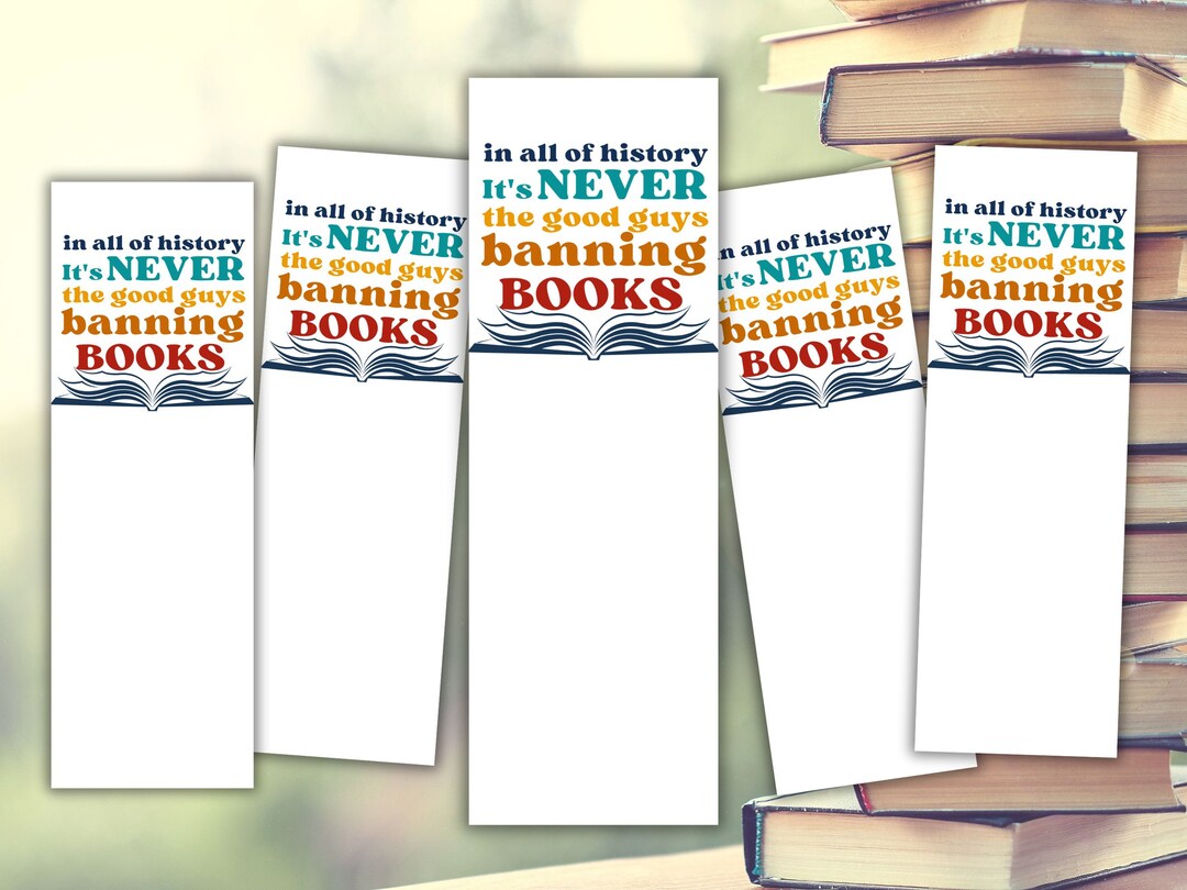 Protest Book Bans Printable Bookmarks, Digital Download JPG Bookmark ...