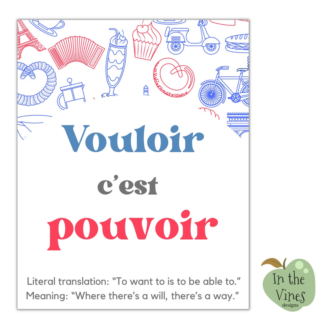 French Idioms Posters for Classroom Set of 2 French Idiom - Etsy