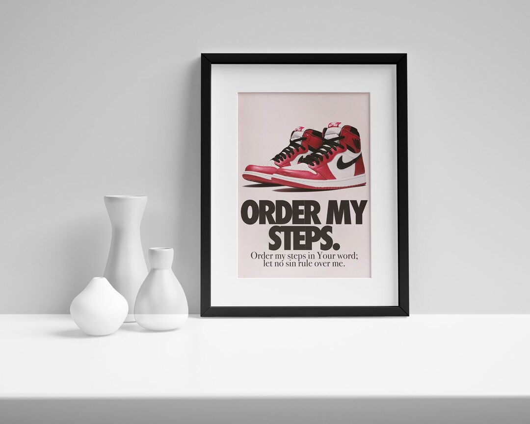 Order My Steps Vintage Sneaker Digital Art Print - Etsy
