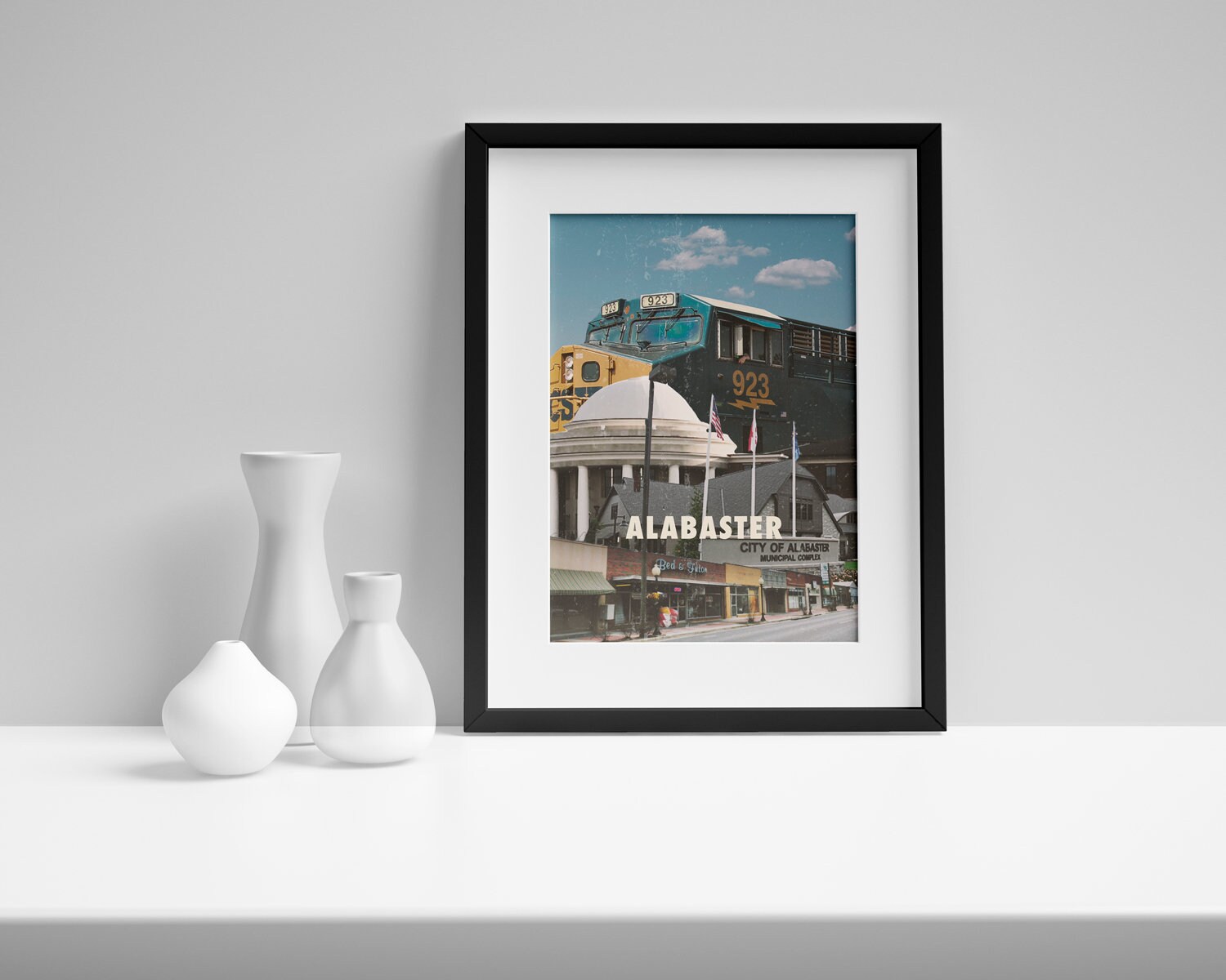 Vintage Alabaster Alabama Collage of City Landmarks Digital - Etsy