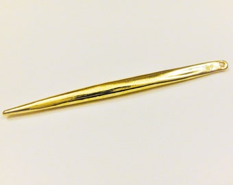 2 PC. Vermeil 18k gold over 925 Sterling Silver Skinny Needle | Etsy