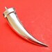 925 Sterling Silver Lightly Oxidized Large Horn Charm, Silver Horn Tusk ...