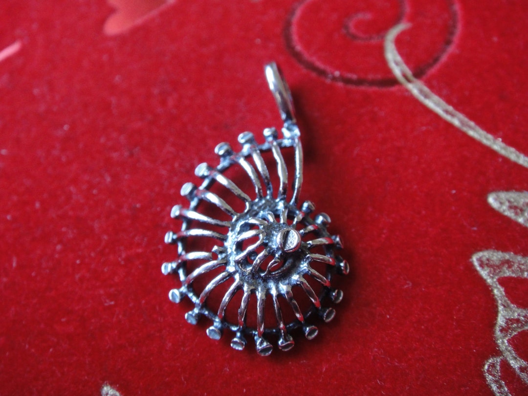 925 Sterling Silver Oxidized Large Sea Shell, Silver Sea Shell, Sea ...