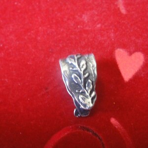 925 Sterling Silver Large Leaf Bail, Silver Bail,large Bail,leaf Bail ...