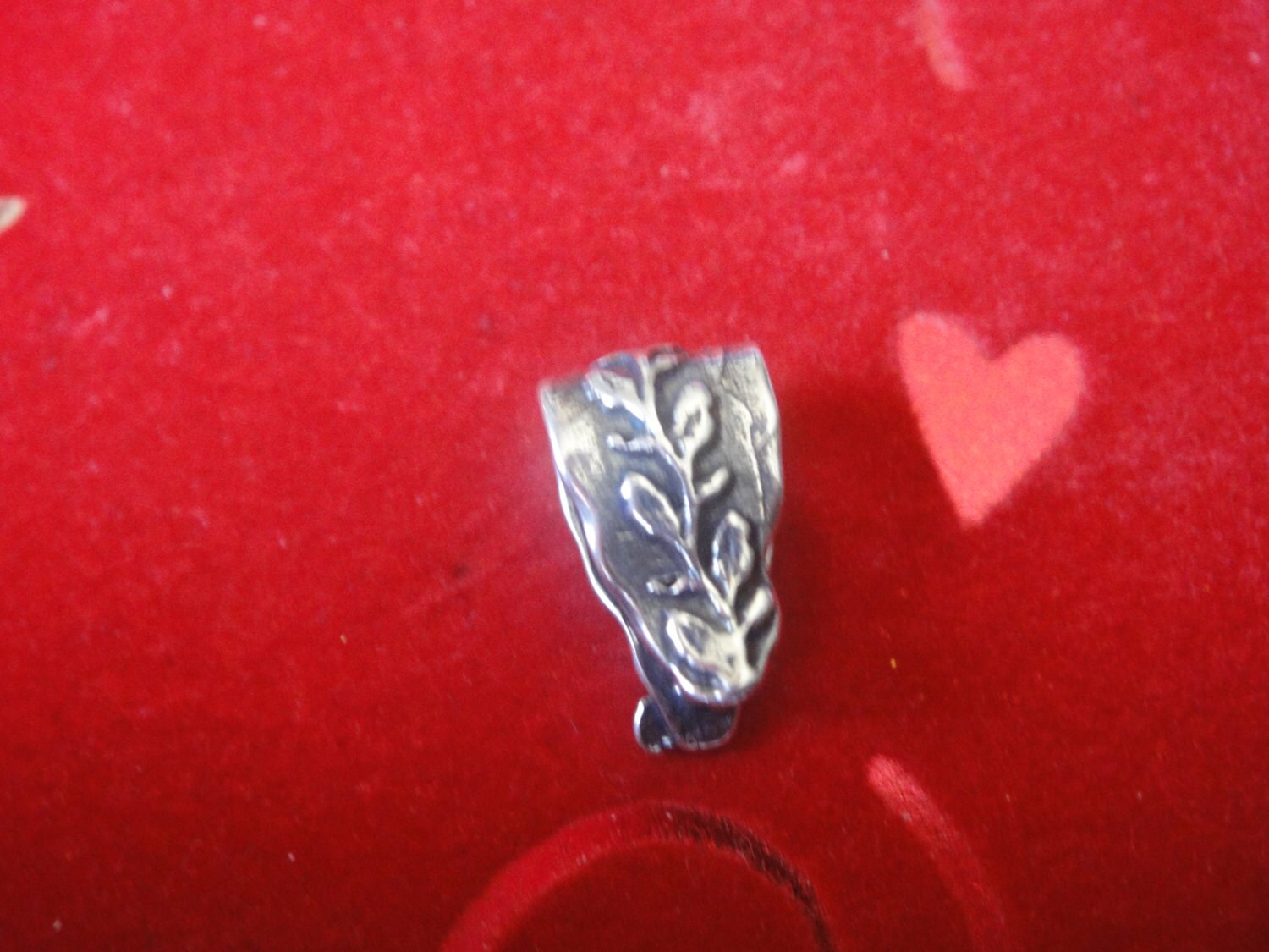 925 Sterling Silver Large Leaf Bail, Silver Bail,large Bail,leaf Bail ...