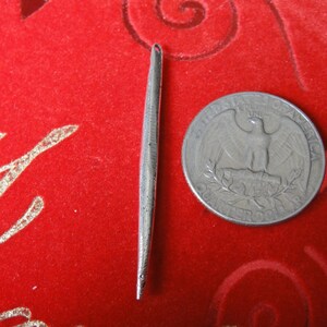 925 Sterling Silver Skinny Needle Charm - Long and Thin Dagger Spear ...