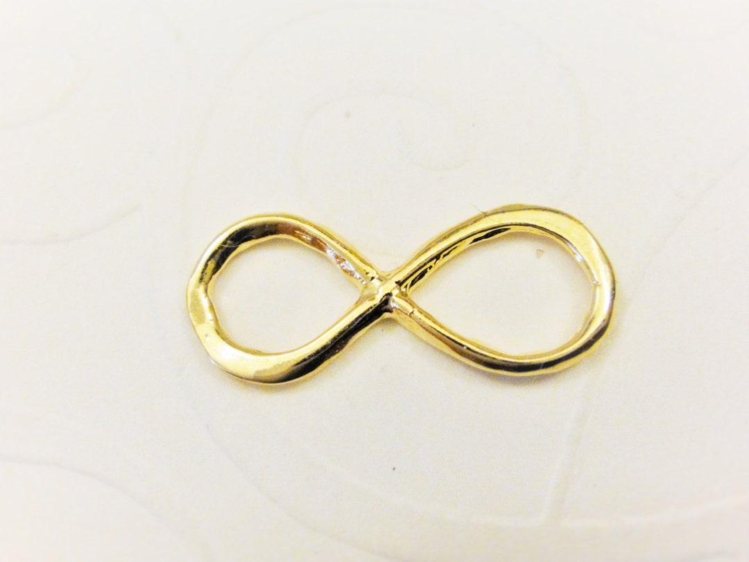 Vermeil 18k Gold Over 925 Sterling Silver Infinity Charm, Shiny Gold ...