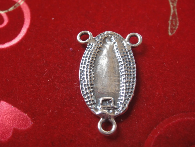 925 Sterling Silver Virgin Mary Connector, Silver Connector, Rosary ...