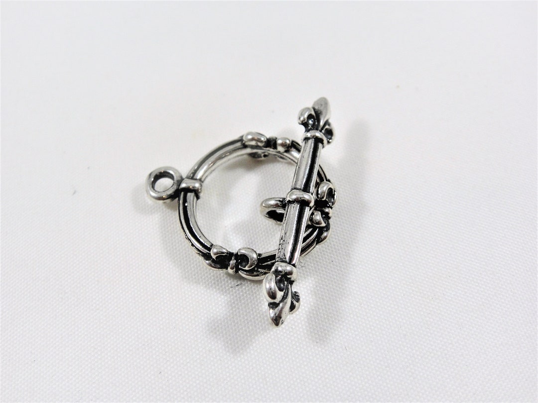 925 Sterling Silver Large Toggle Clasp, Hook and Eye Clasp, Toggle ...