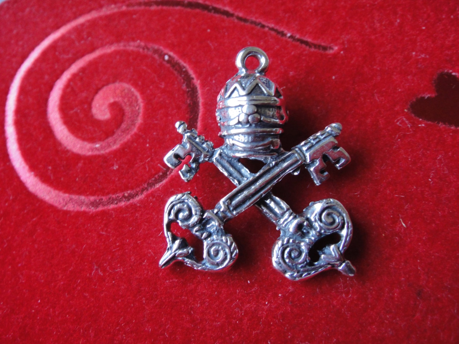 925 Sterling Silver Crown With Keys Silver Crown and Keys - Etsy