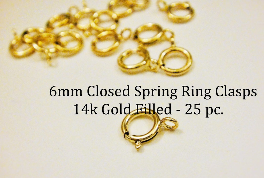 14kt Gold filled 6mm Frühlingsring Geschlossener Verschluss - Etsy.de