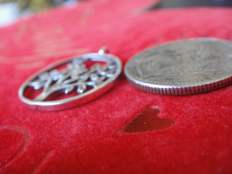 925 sterling silver oxidized tree of life charm silver tree | Etsy