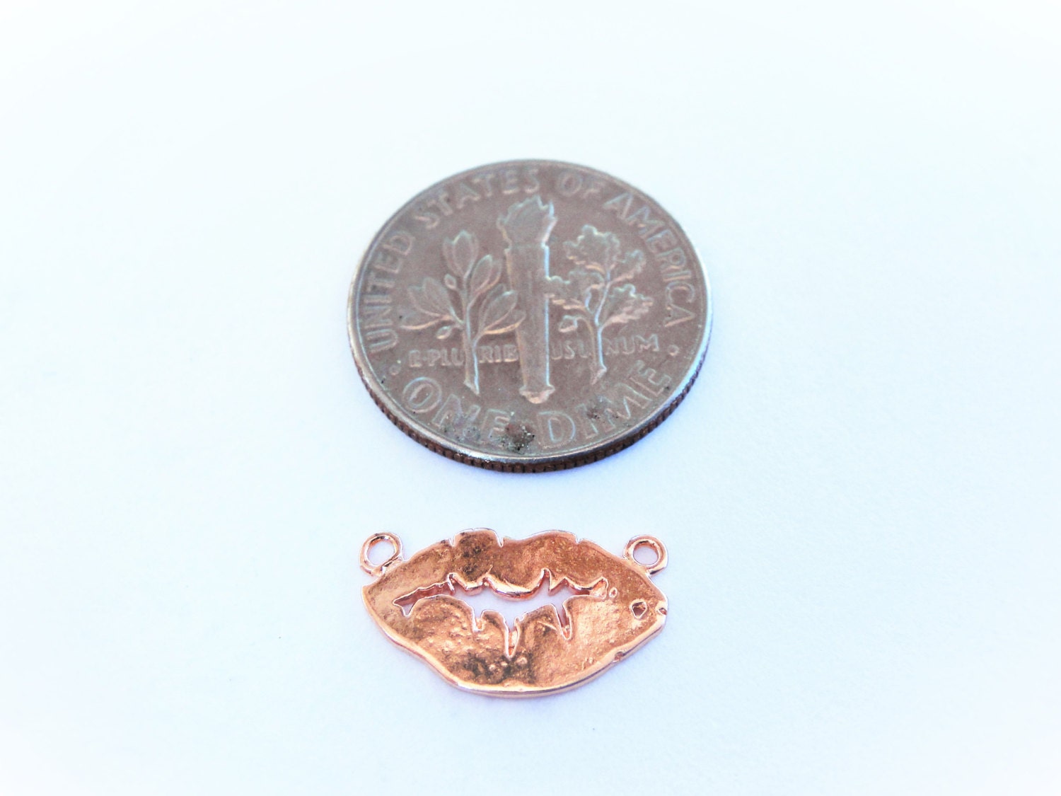 2PC. Vermeil 18k ROSE gold over 925 sterling silver XOXO Kiss | Etsy