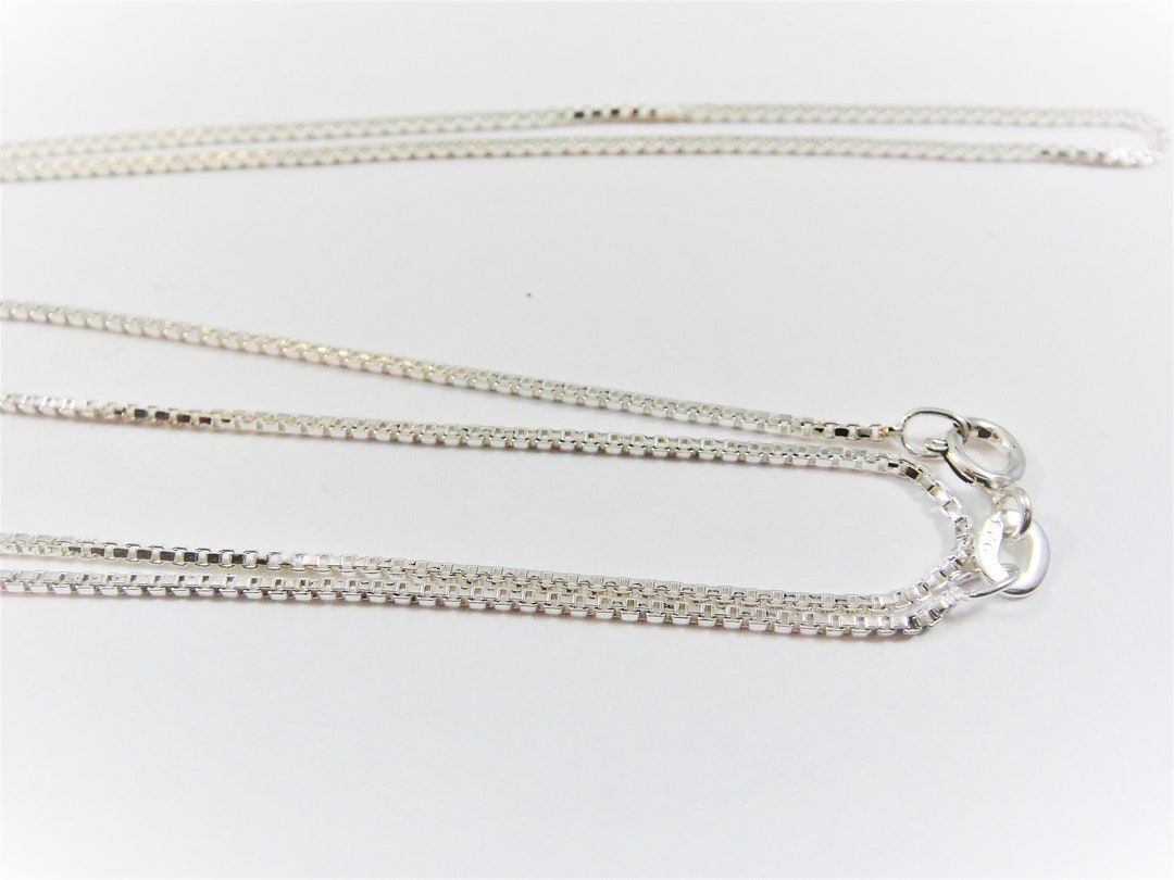 Sterling Silver Box Chain V20 1.0mm 30 Inch, 925 Sterling Silver Box ...