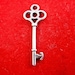 925 Sterling Silver Lightly Oxidized Small Key, Silver Key, Small Key ...