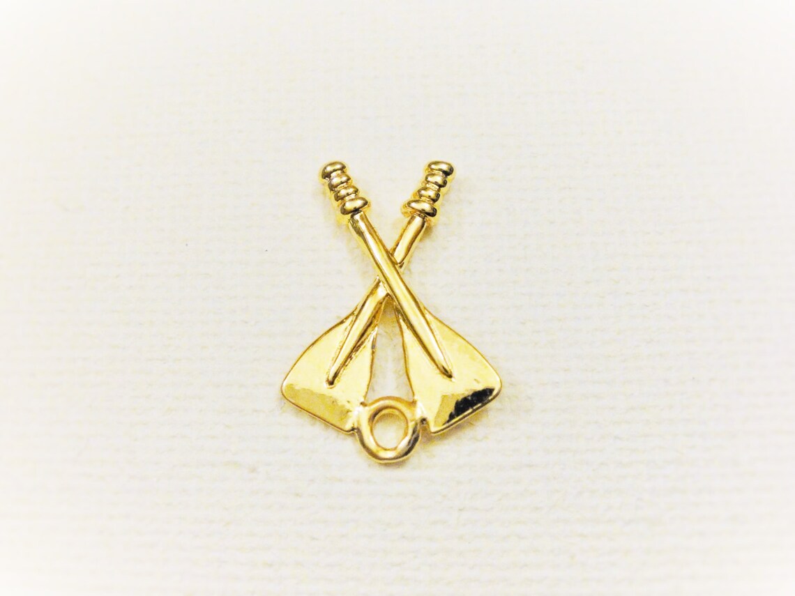 Vermeil 18k Gold Over 925 Sterling Silver Boat Oars Charm - Etsy