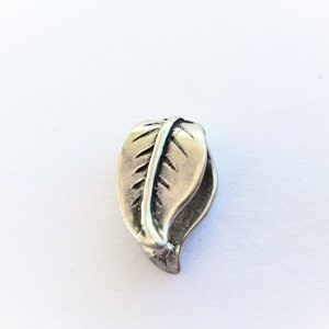 925 Sterling Silver Oxidized Leaf Bail, Silver Pinch Leaf Bail ...