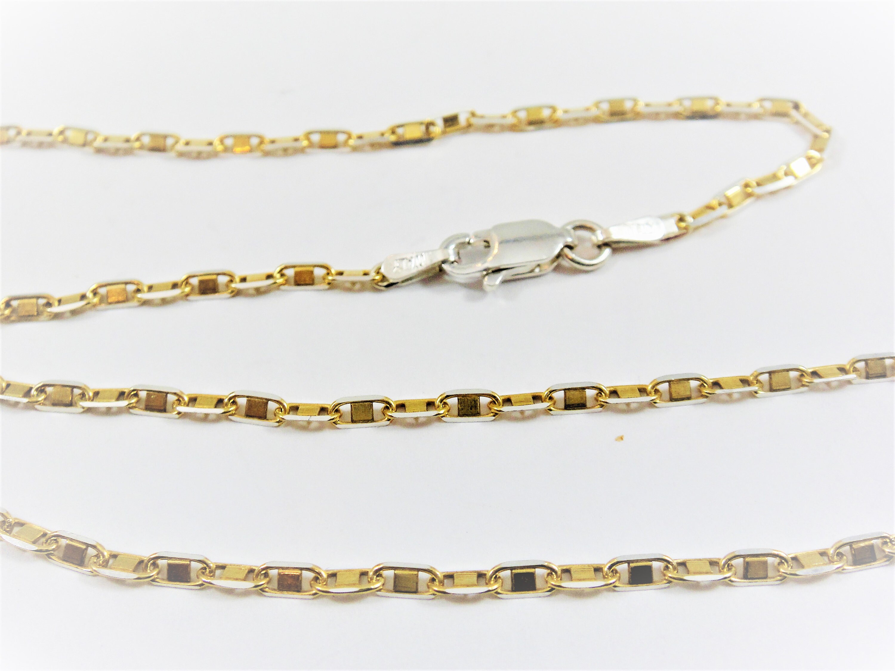 Gold Plated over Silver Chain 2 Tone Gold/Silver2.1x4.5mm 16 | Etsy