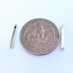925 Sterling Silver Long Skinny Square Bar Drop, Silver Skinny Thin ...