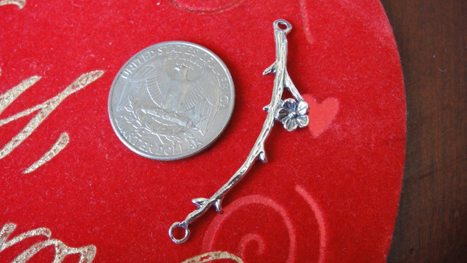 925 Sterling Silver Branch Charm Connector Silver Branch - Etsy