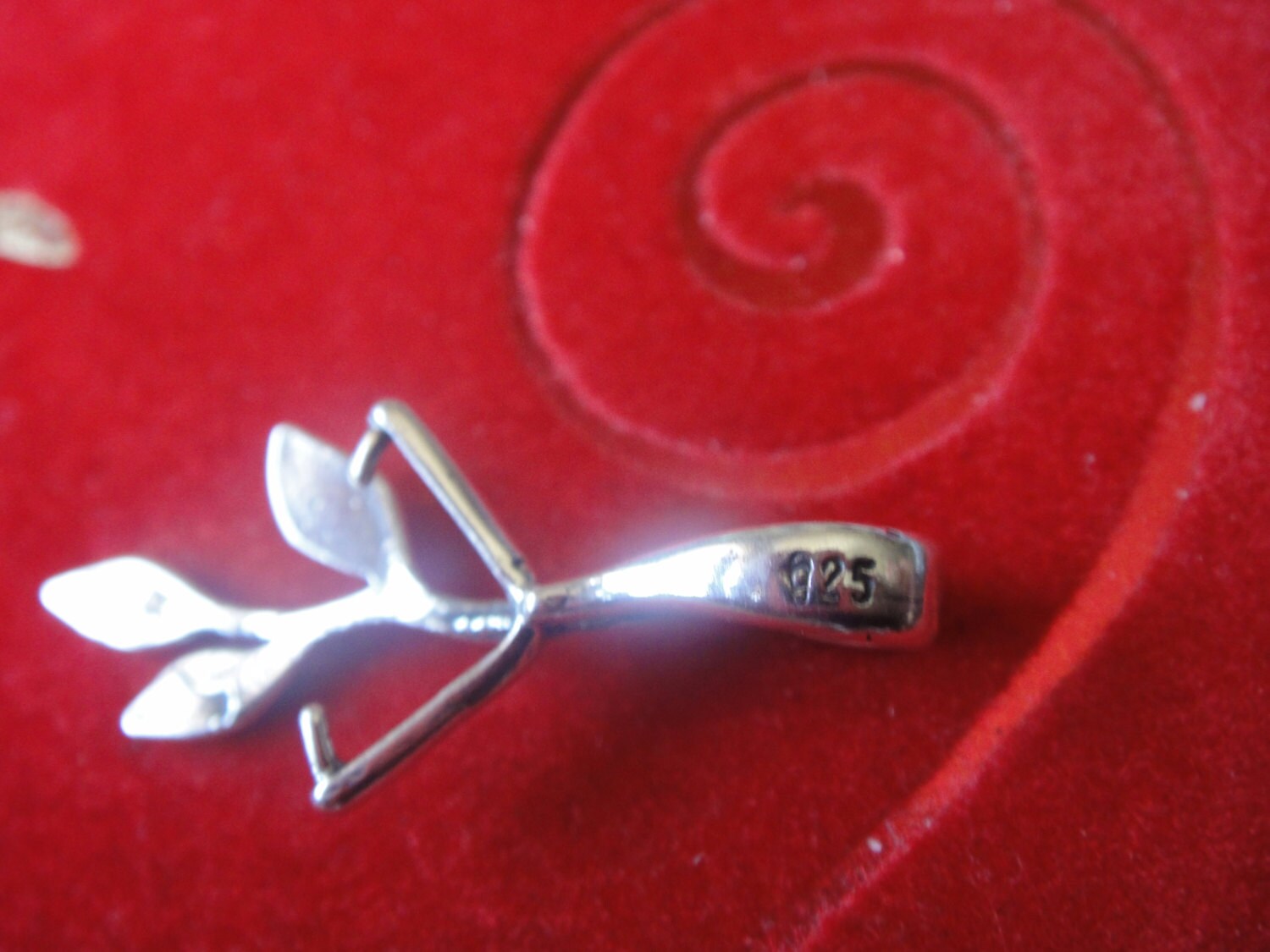 925 Sterling Silver Large Leaf Bail Silver Branch Baillarge - Etsy