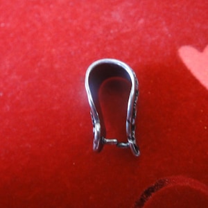 925 Sterling Silver Large Leaf Bail, Silver Bail,large Bail,leaf Bail ...