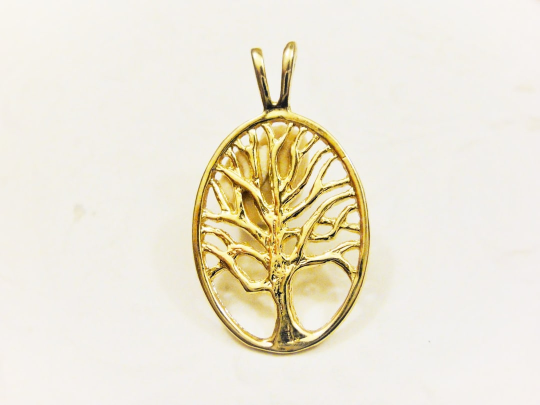 Vermeil , 18k Gold Over 925 Sterling Silver Tree , Shiny Gold Tree of ...