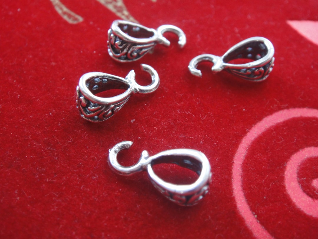 925 Sterling Silver Oxidized Bail, Silver Bail, Sterling Silver Bail ...