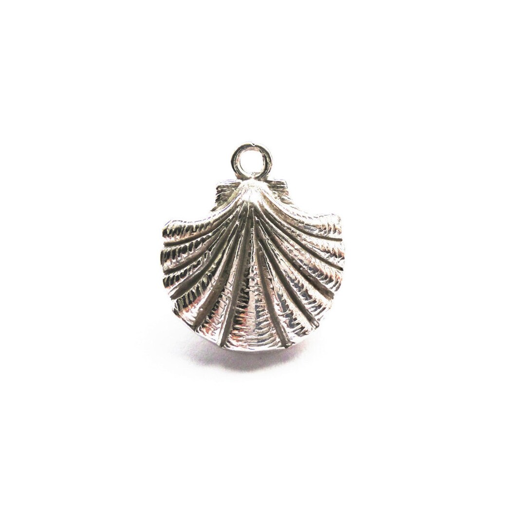 925 Sterling Silver Sea Shell, Silver Sea Shell, Sea Life, Sea Shell ...