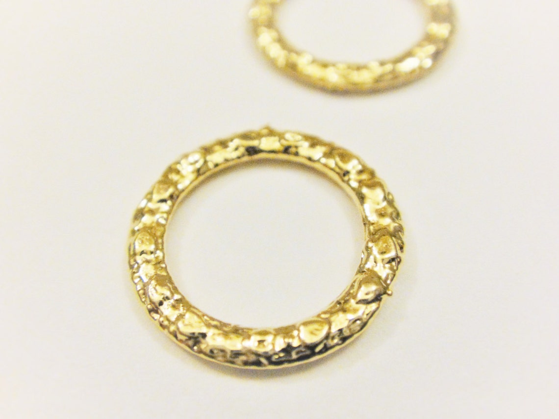 2 Pc., Vermeil, 18k Gold Over 925 Sterling Silver Circle Ring - Circle ...