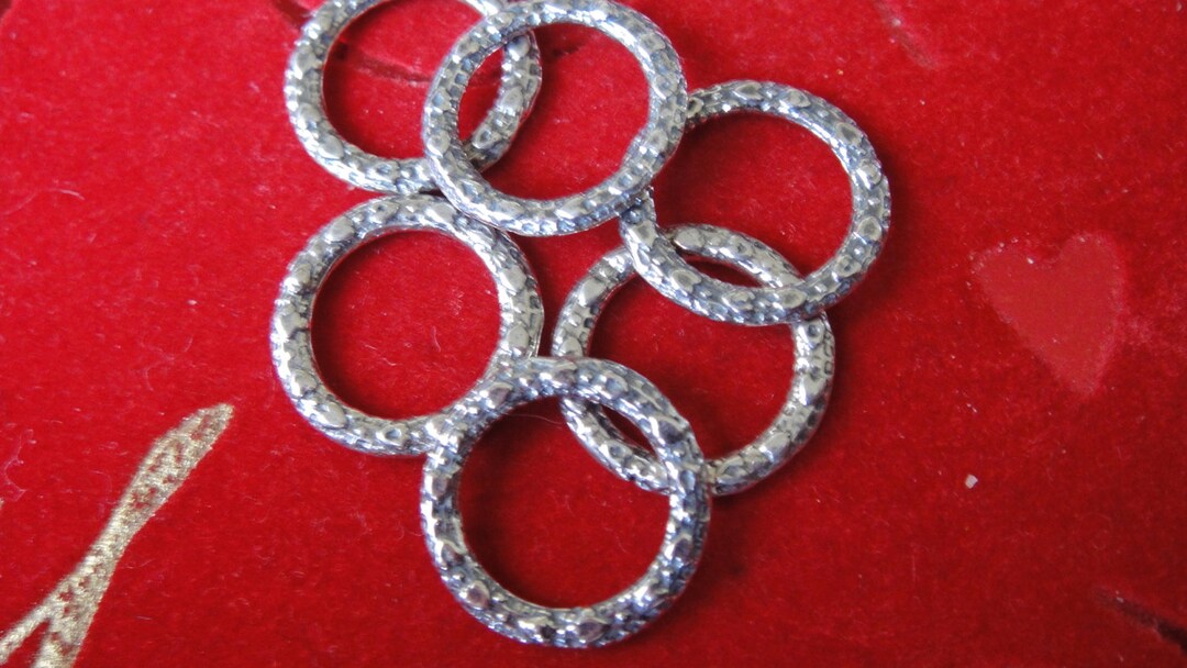 2 Pc. 925 Sterling Silver Circle Ring -circle Connector Link, Open ...