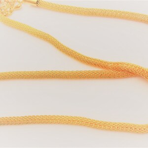 Vermeil, 18k Gold Plated Over Brass Mesh Chain 3.2mm 18 Inch, Gold ...