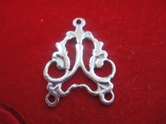 925 sterling silver oxidized connector silver connector | Etsy