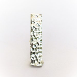 925 Sterling Silver Hammered Rectangle Bar, Silver Hammered Bar, Silver ...