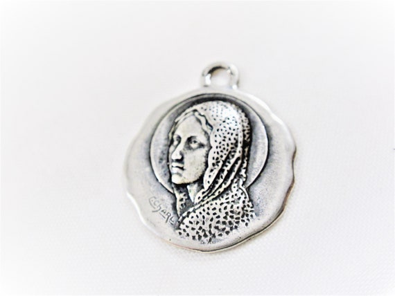 925 sterling silver Virgin mary pendant silver Virgin Mary | Etsy