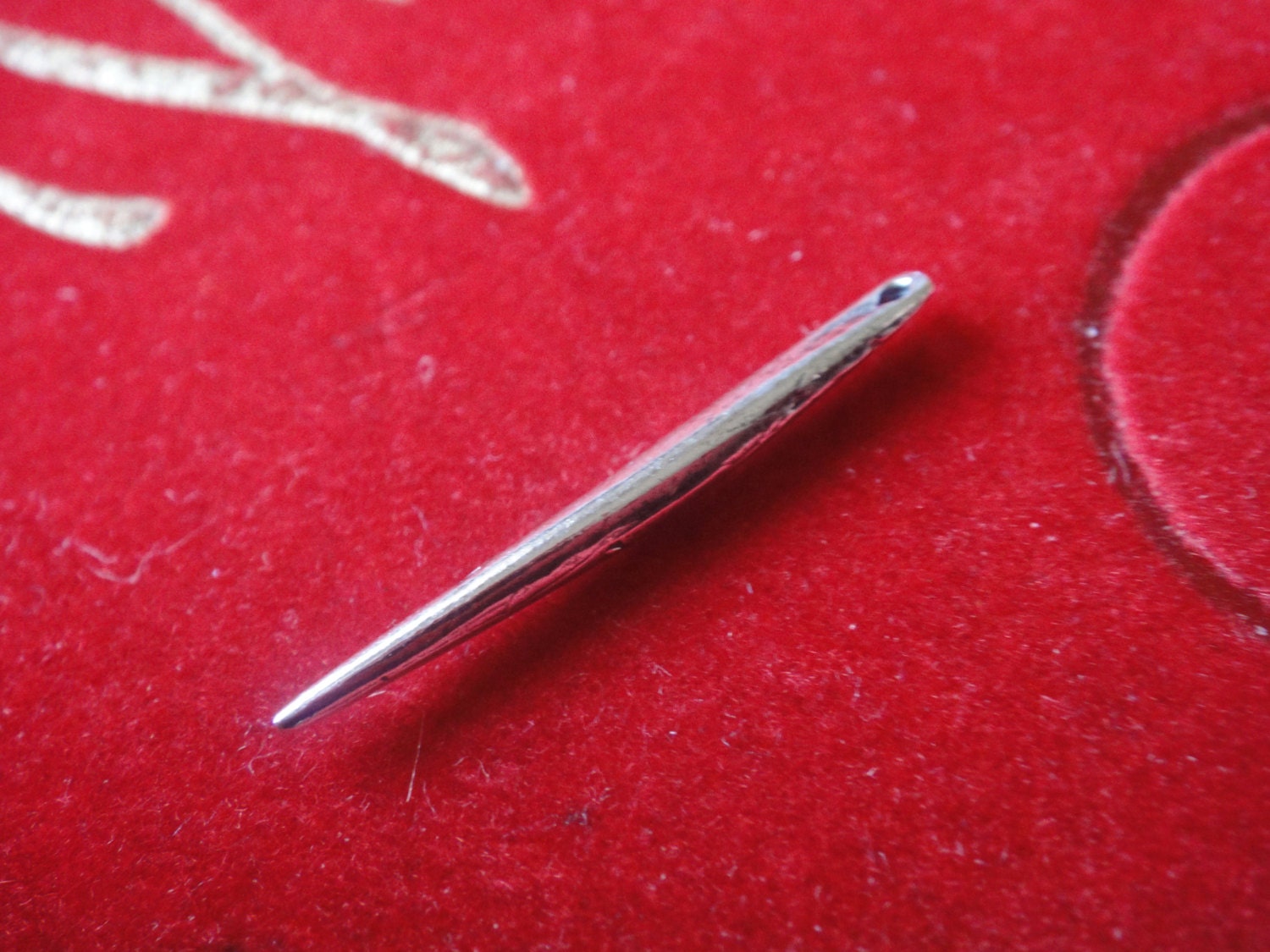 925 Sterling Silver Skinny Needle Charm Long and Thin Dagger Spear ...