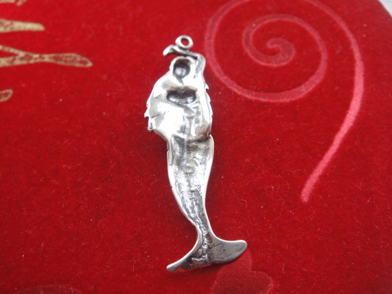 925 sterling silver oxidized mermaid charm pendantmermaid | Etsy