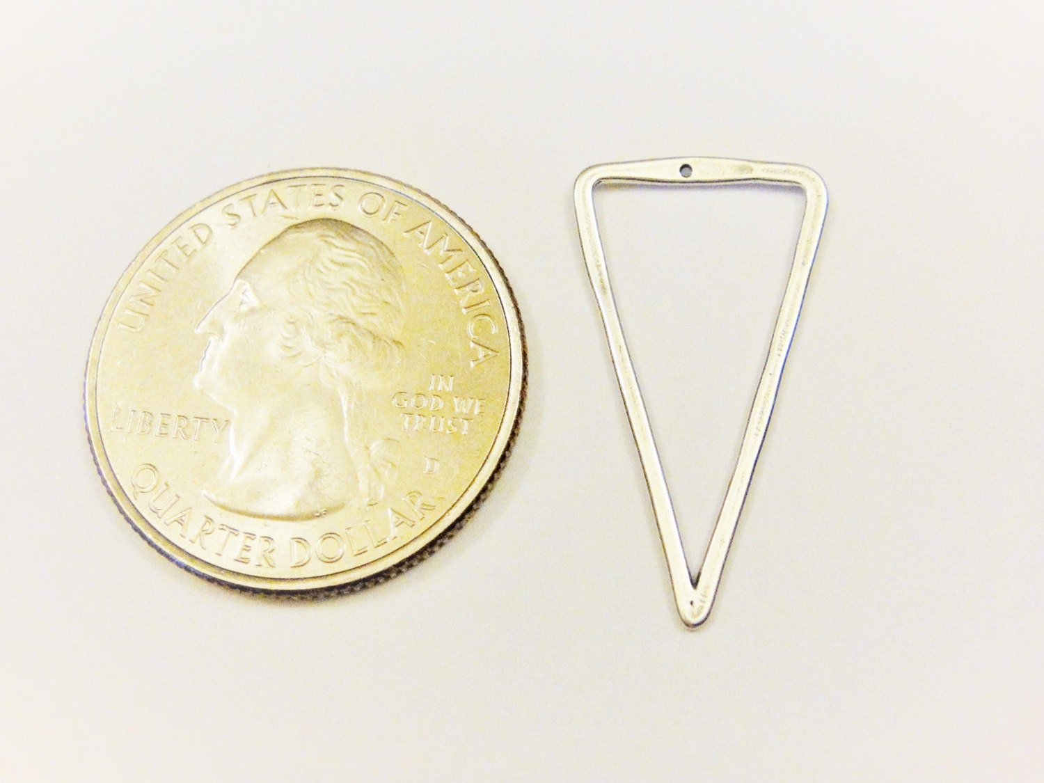 925 sterling silver Skinny Open Triangle lightweight triangle | Etsy