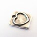 925 Sterling Silver Heart Charm, Rectangle Charm With Heart, Heart ...