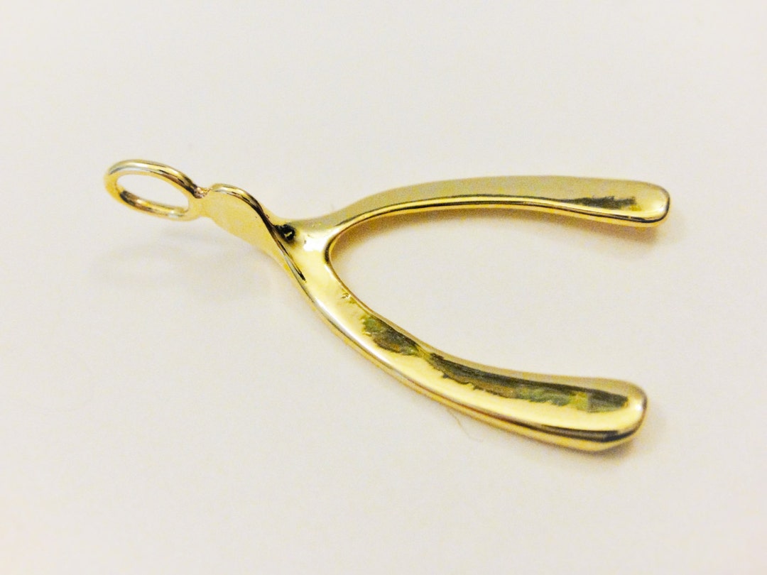 Vermeil, 18k Gold Over 925 Sterling Silver Large Wishbone, Large ...