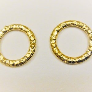 2 Pc., Vermeil, 18k Gold Over 925 Sterling Silver Circle Ring - Circle ...