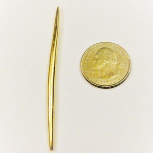 Vermeil, 18k Gold Over 925 Sterling Silver Extra Long Needle Charm ...