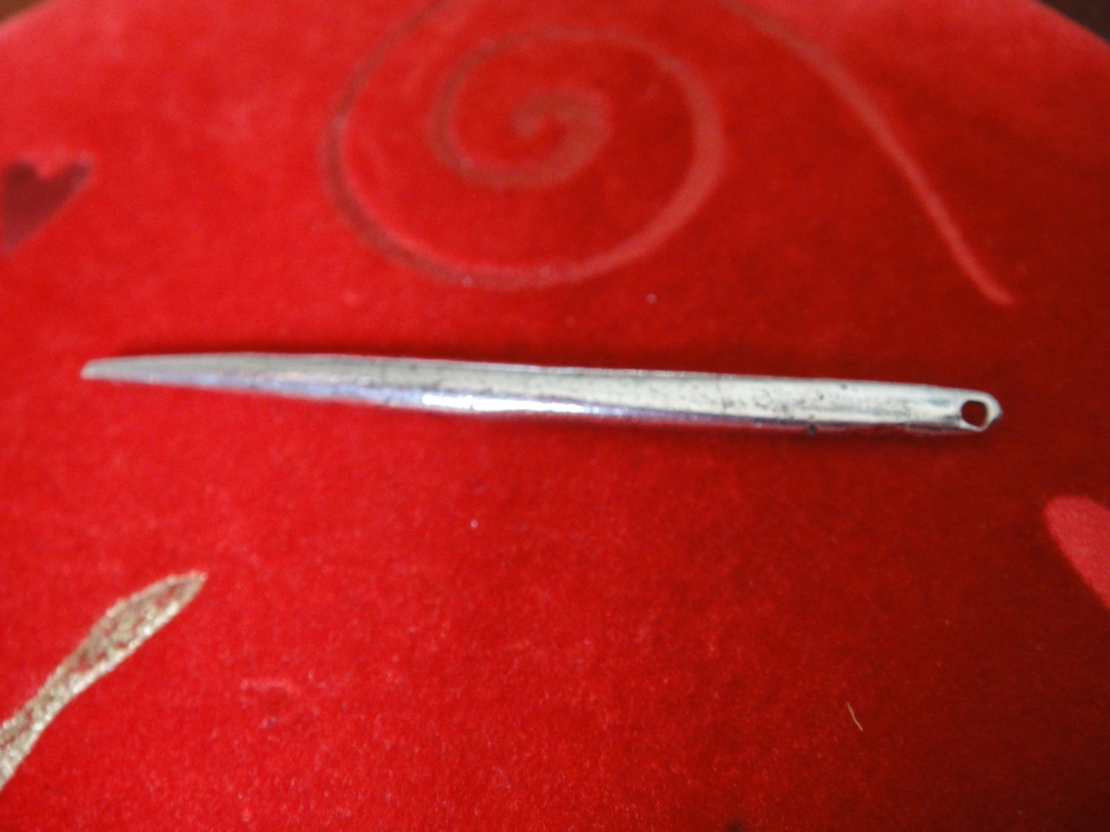 925 Sterling Silver Skinny Needle Charm Long and Thin Dagger - Etsy