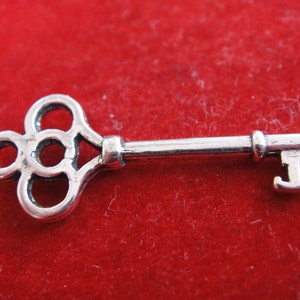 925 Sterling Silver Lightly Oxidized Small Key, Silver Key, Small Key ...