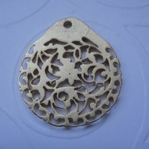 Vermeil 18k Gold Over 925 Sterling Silver Filigree Medallion Pendant ...