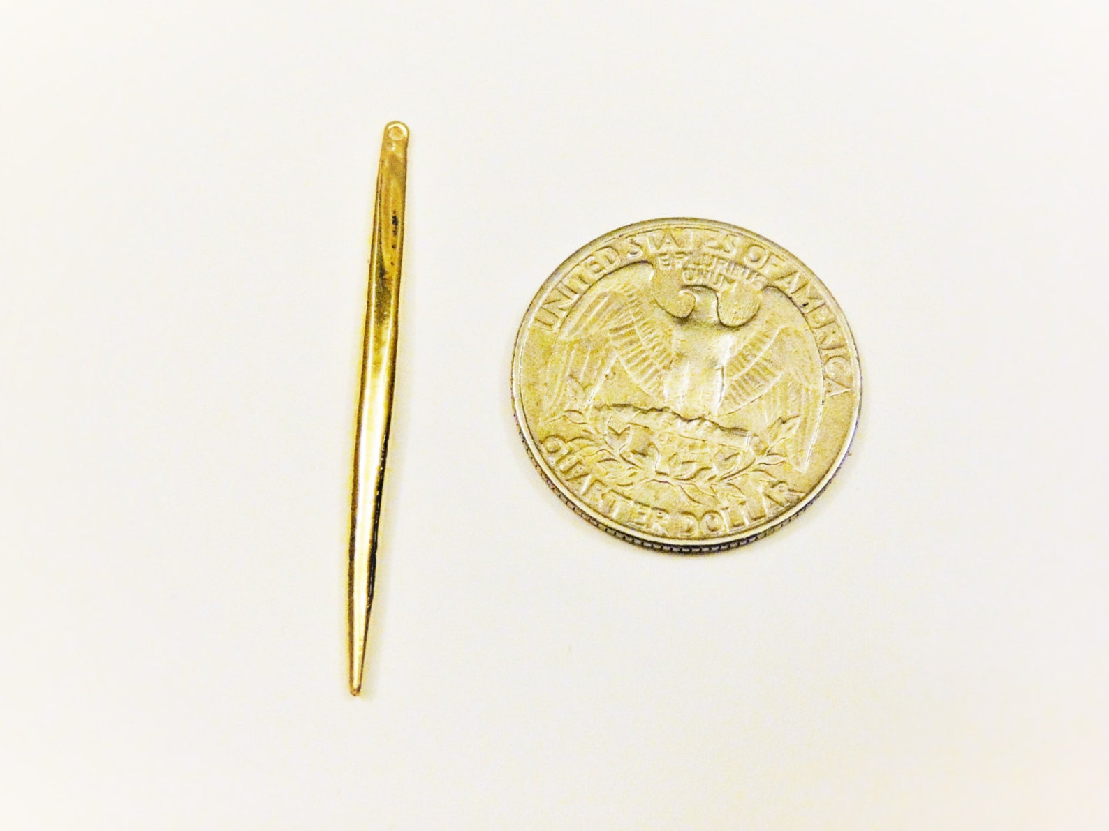 Vermeil 18k Gold Over 925 Sterling Silver Skinny Needle Charm - Etsy