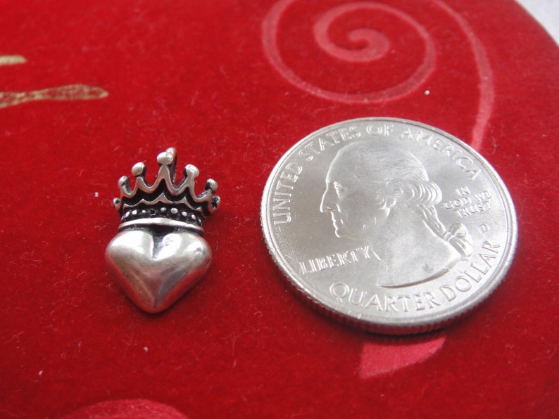 925 Sterling Silver Irish Claddagh Crown Heart Charm - Silver Irish ...