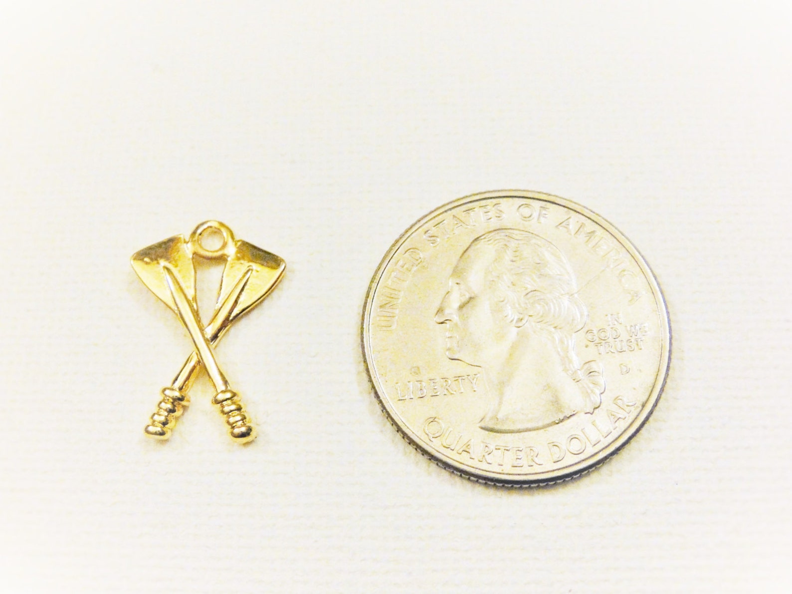 Vermeil 18k Gold Over 925 Sterling Silver Boat Oars Charm - Etsy